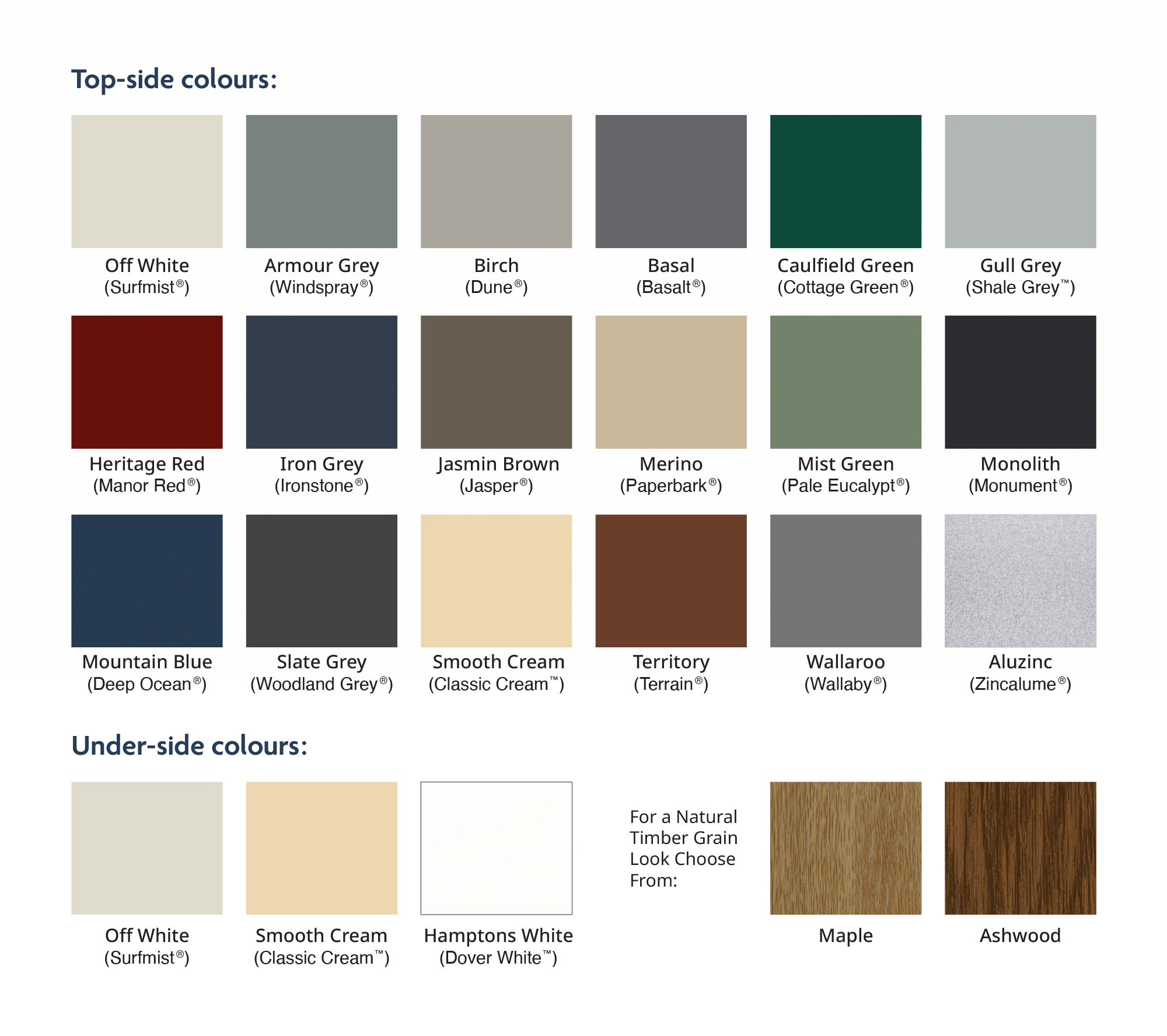 Colour Range - Apollo Patios